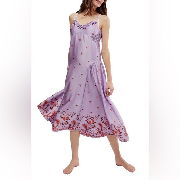 Free People | Dresses | Free People Intimately On My Own Satin Maxi ...